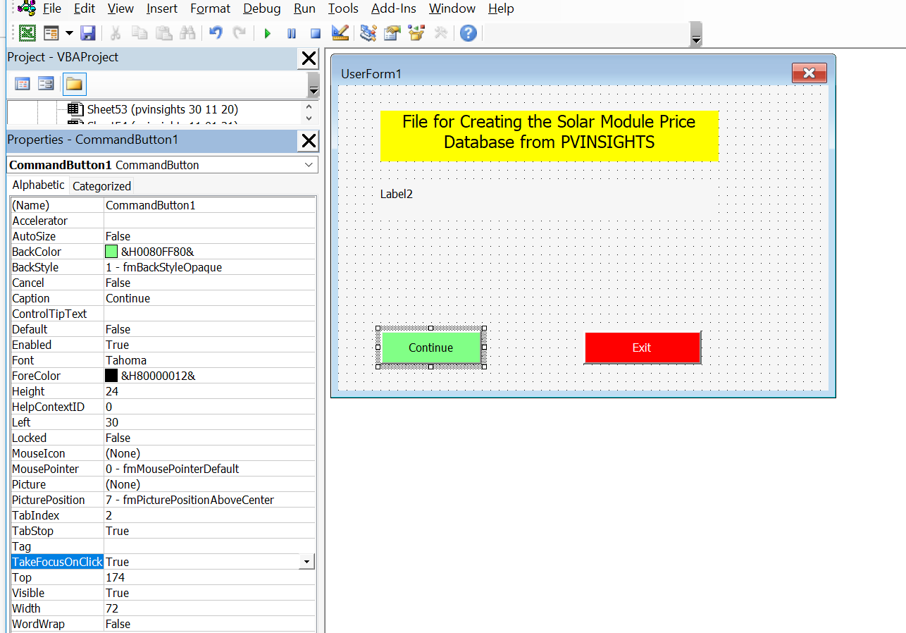 Adding UserForms – Edward Bodmer – Project and Corporate Finance